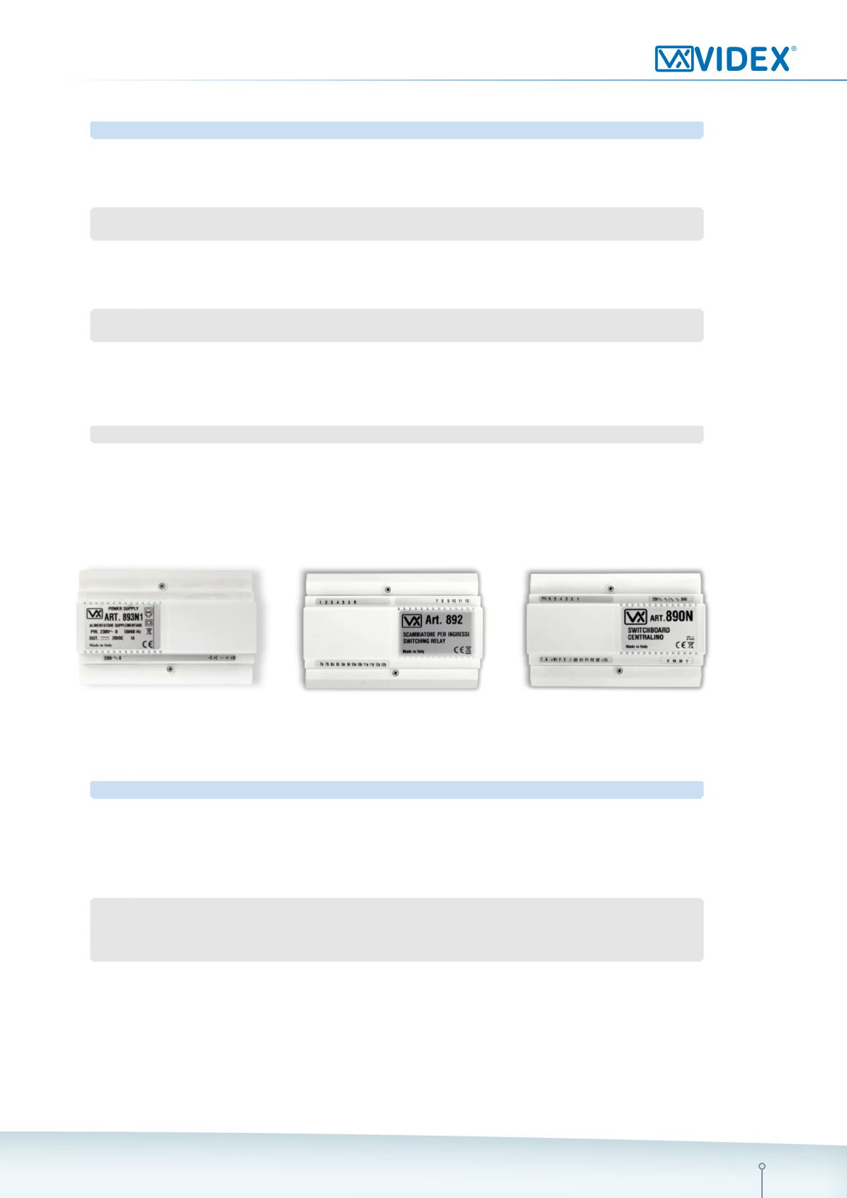 Videx General Catalogue